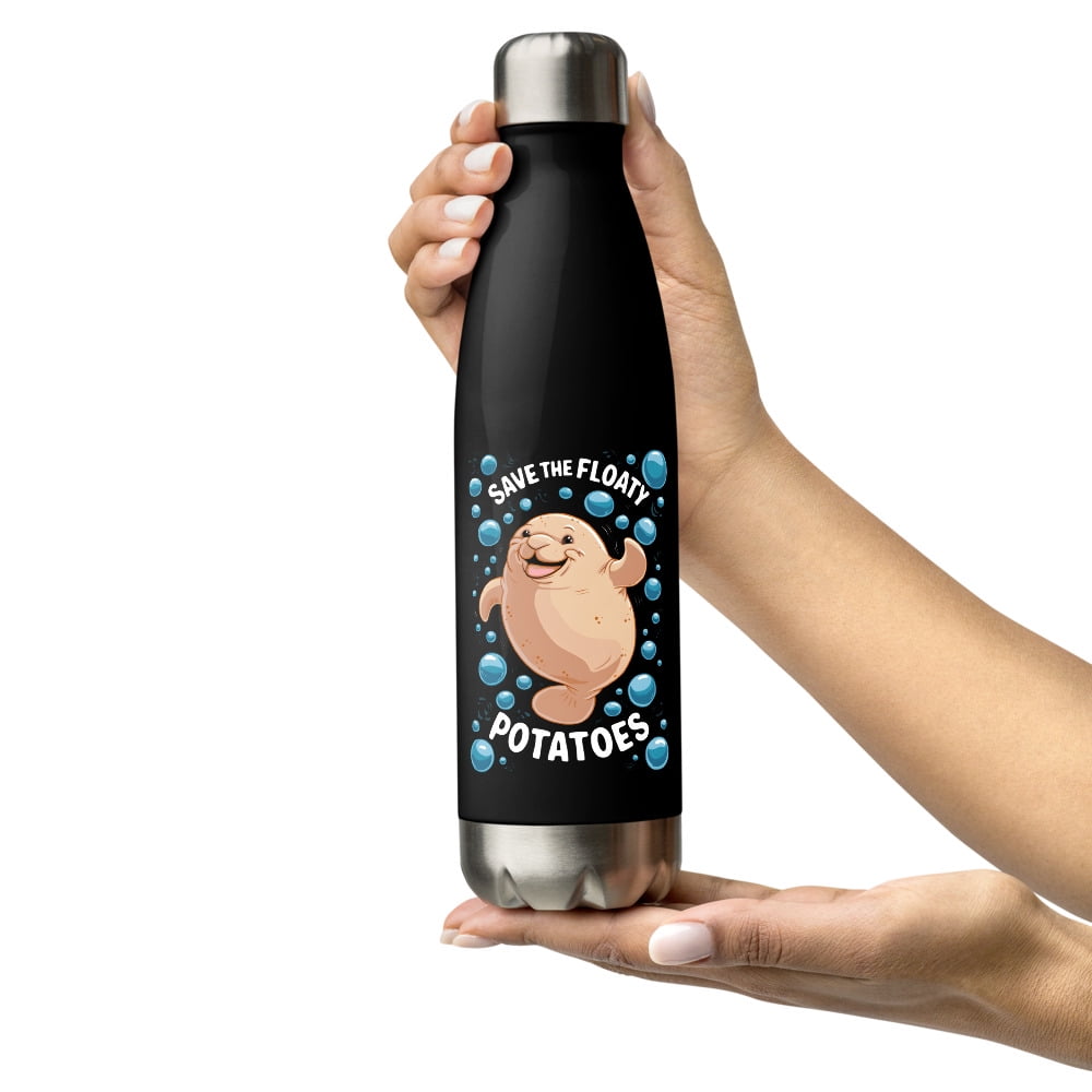 Funny Manatee Conservation Stainless Steel Water Bottle, Save The ...