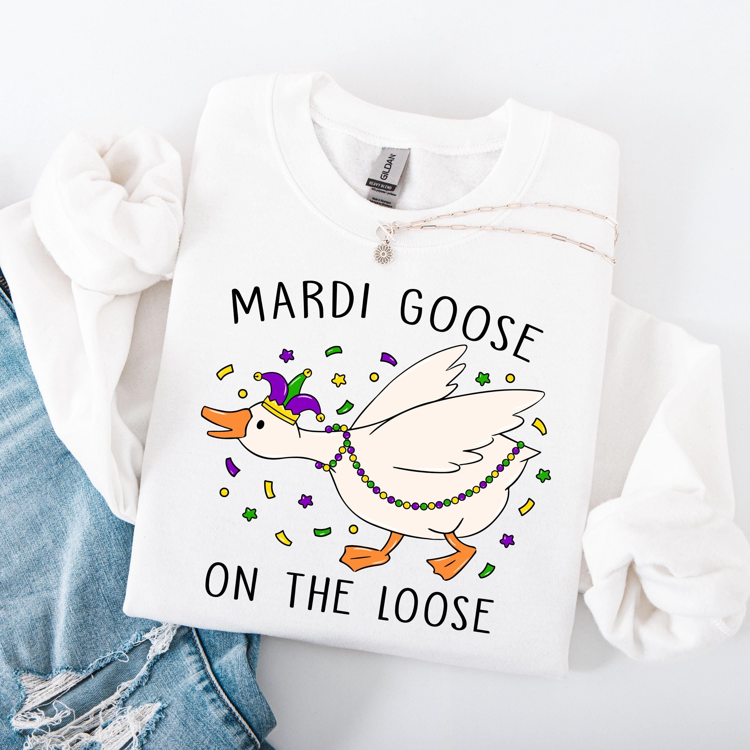 Funny Mardi Gras Goose Coquette Mardi Gras Shirt, Fat Tuesday Fleur De ...