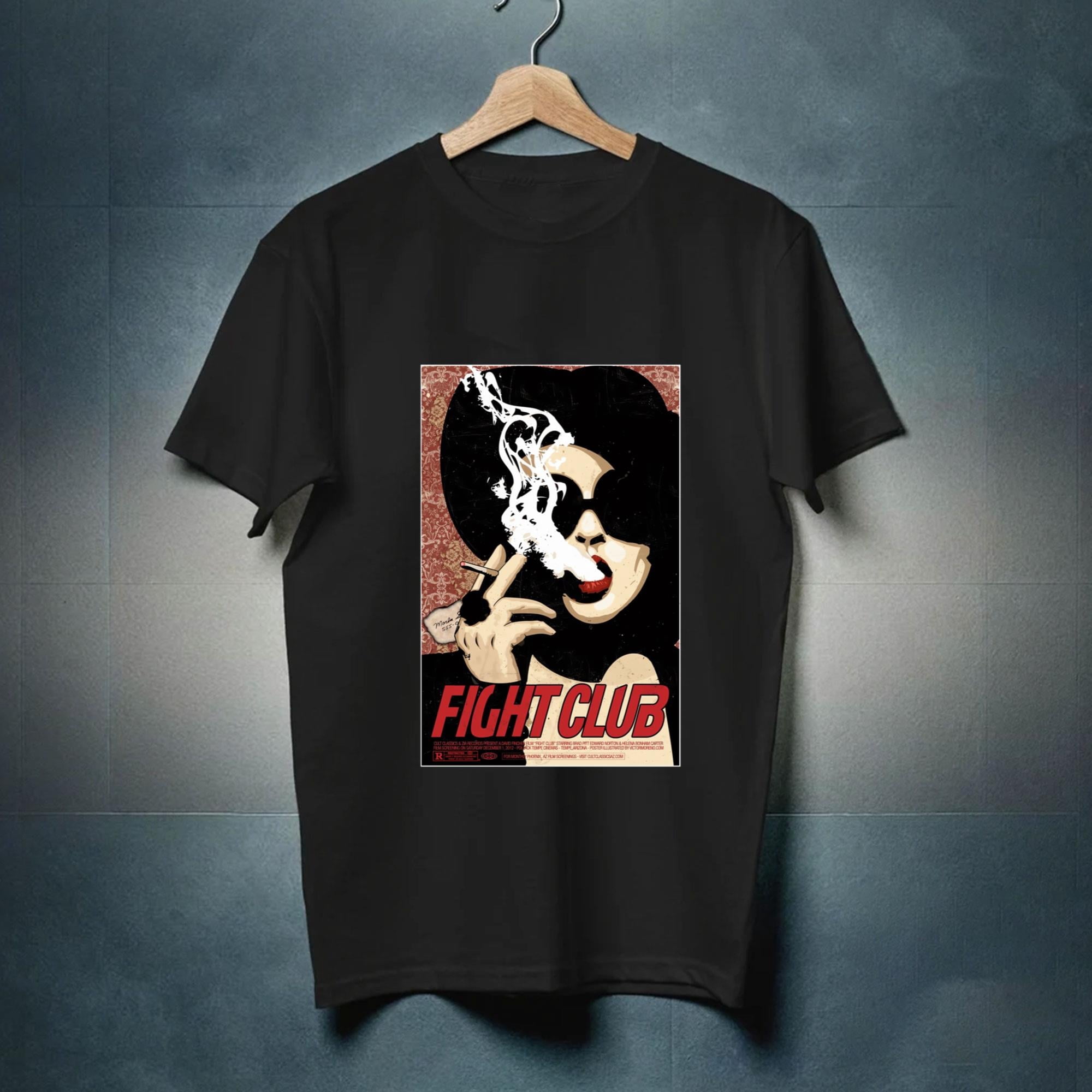 Funny Marla Singer Fight Club Poster T-Shirt for Men Crew Neck Cotton T ...