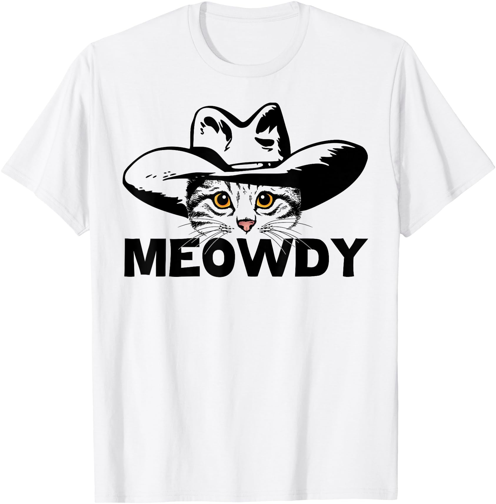 Funny Mashup Between Meow and Howdy Cat Meme Unisex T-Shirt for Men ...