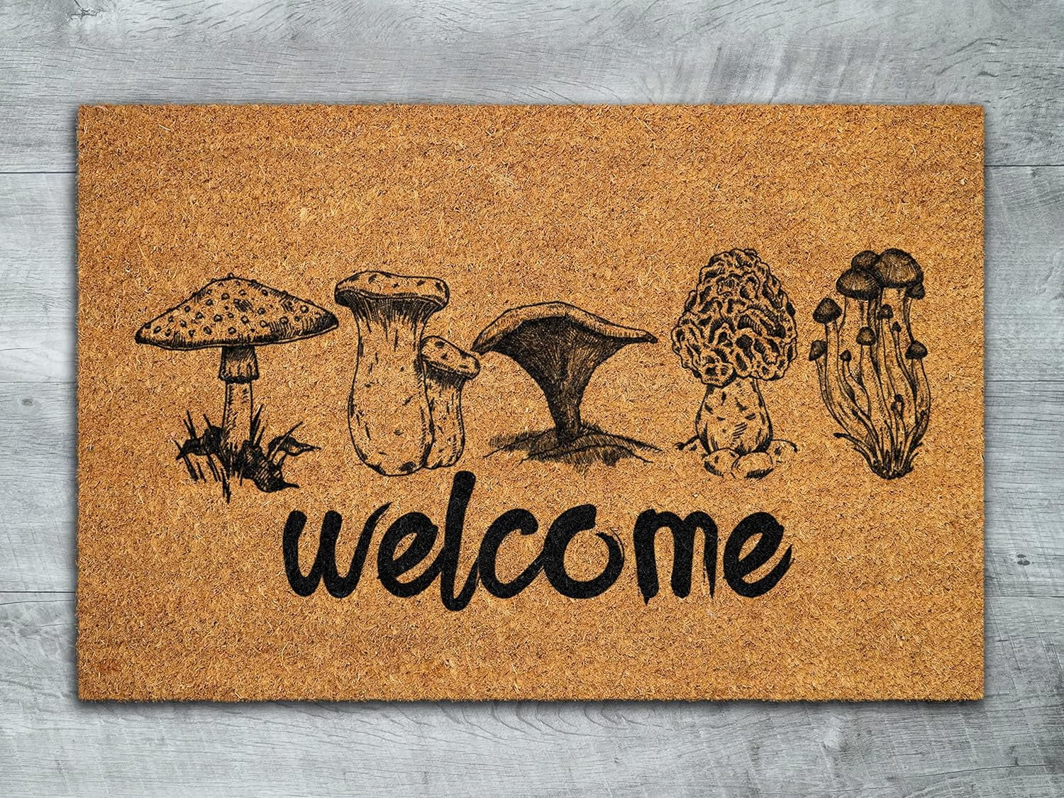Funny Mat for Kids Mushroom Welcome Door Mats Mushrooms Door Mats ...