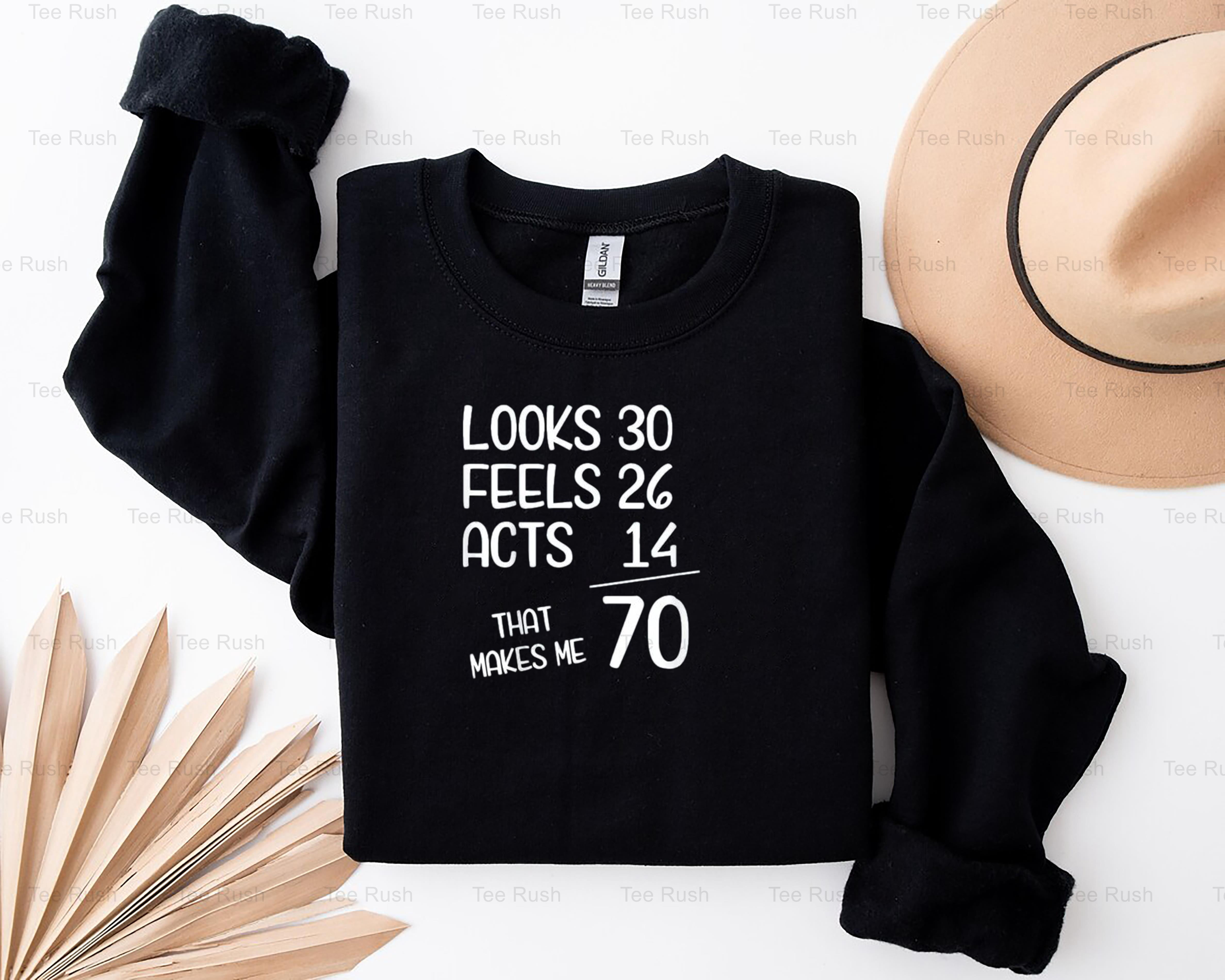 Funny Math 70 Years Old Funny 70th Birthday Party Gift Turning Seventy ...