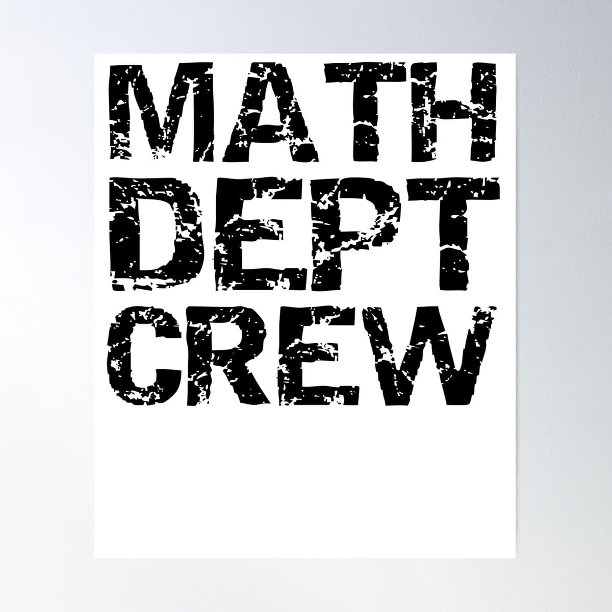 Funny Math Dept Crew Math Quote Poster Wall Art, Modern Wall Decor For ...
