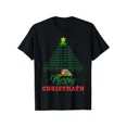Funny Math Equations Christmas Tree Graphic T-Shirt - Black Short ...