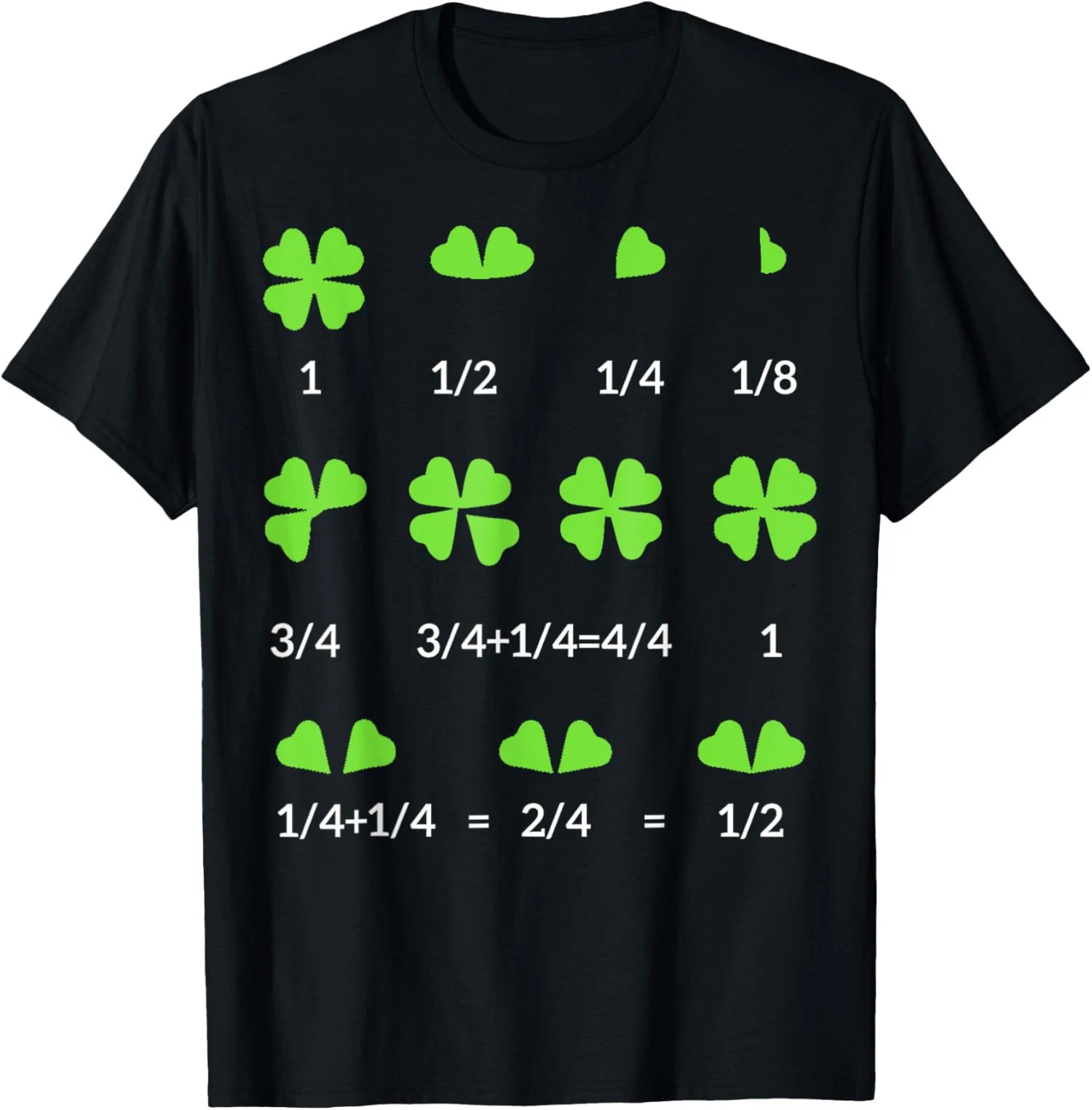 Funny Math Fraction With A Four Leaf Clover Teacher On St. New H12123 ...