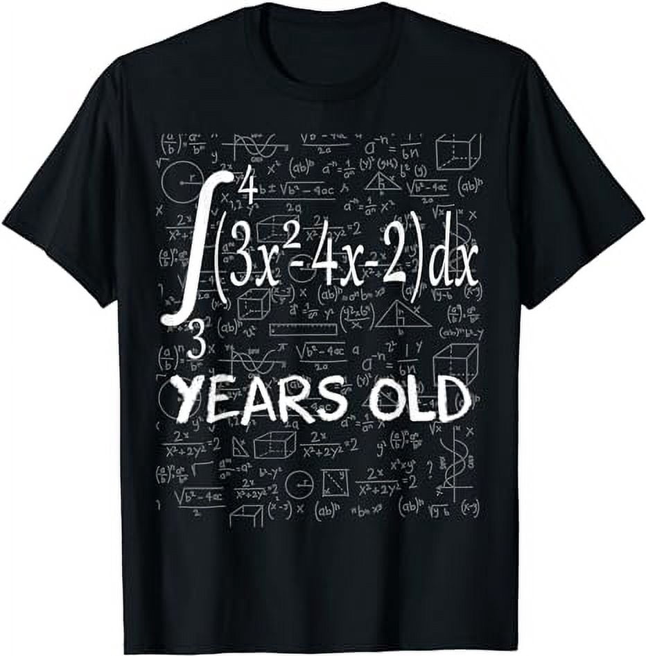 Funny Math Geek Integral Calculus 21st Birthday 21 Years Old T-Shirt ...