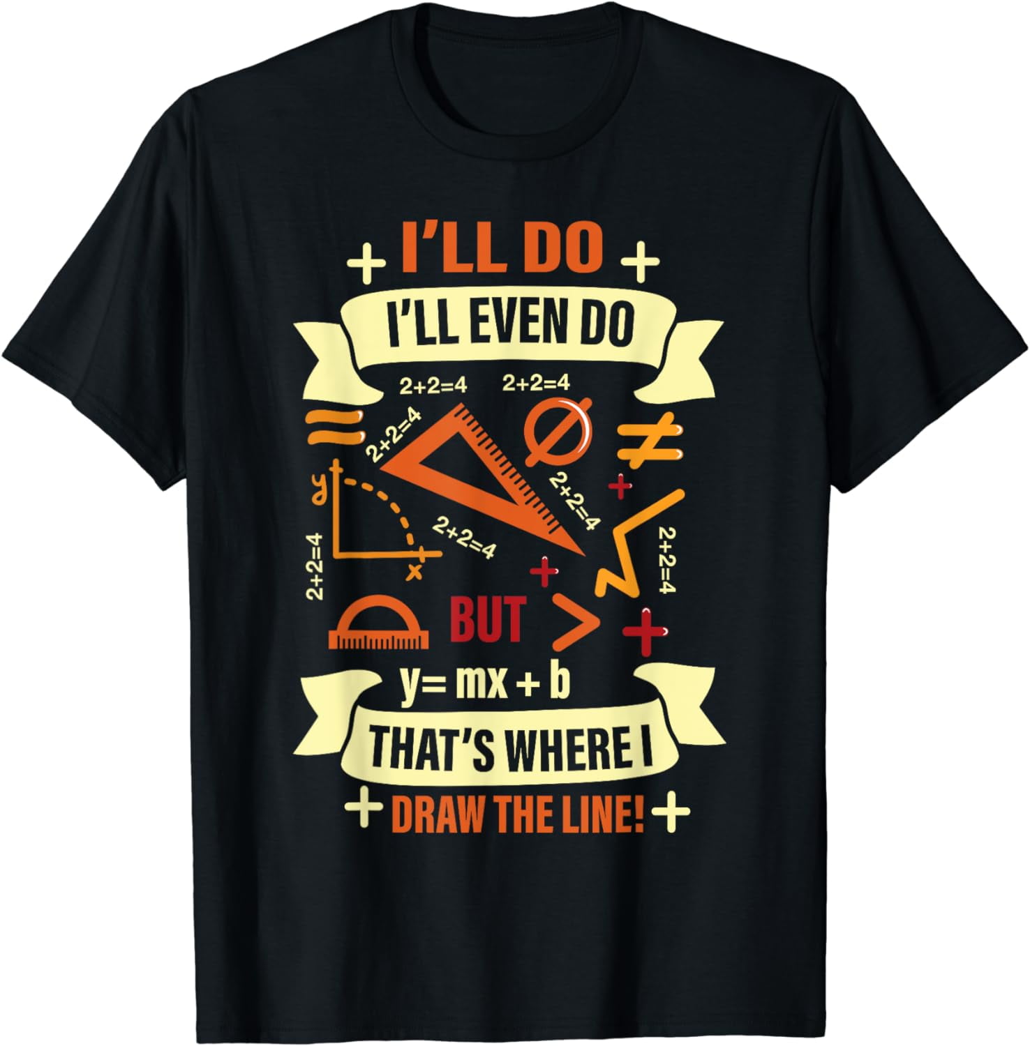 Funny Math Lover Mathematician Math Formulas For Teacher T-Shirt ...