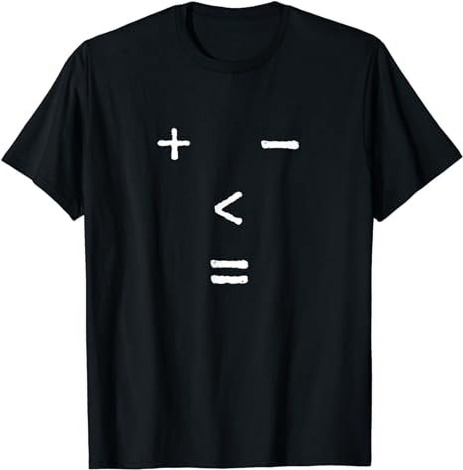 Funny Math Nerd T-Shirt - Face Made of Math Symbols - Walmart.com
