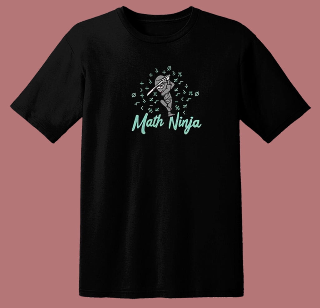 Funny Math Ninja 80s T Shirt - Walmart.com