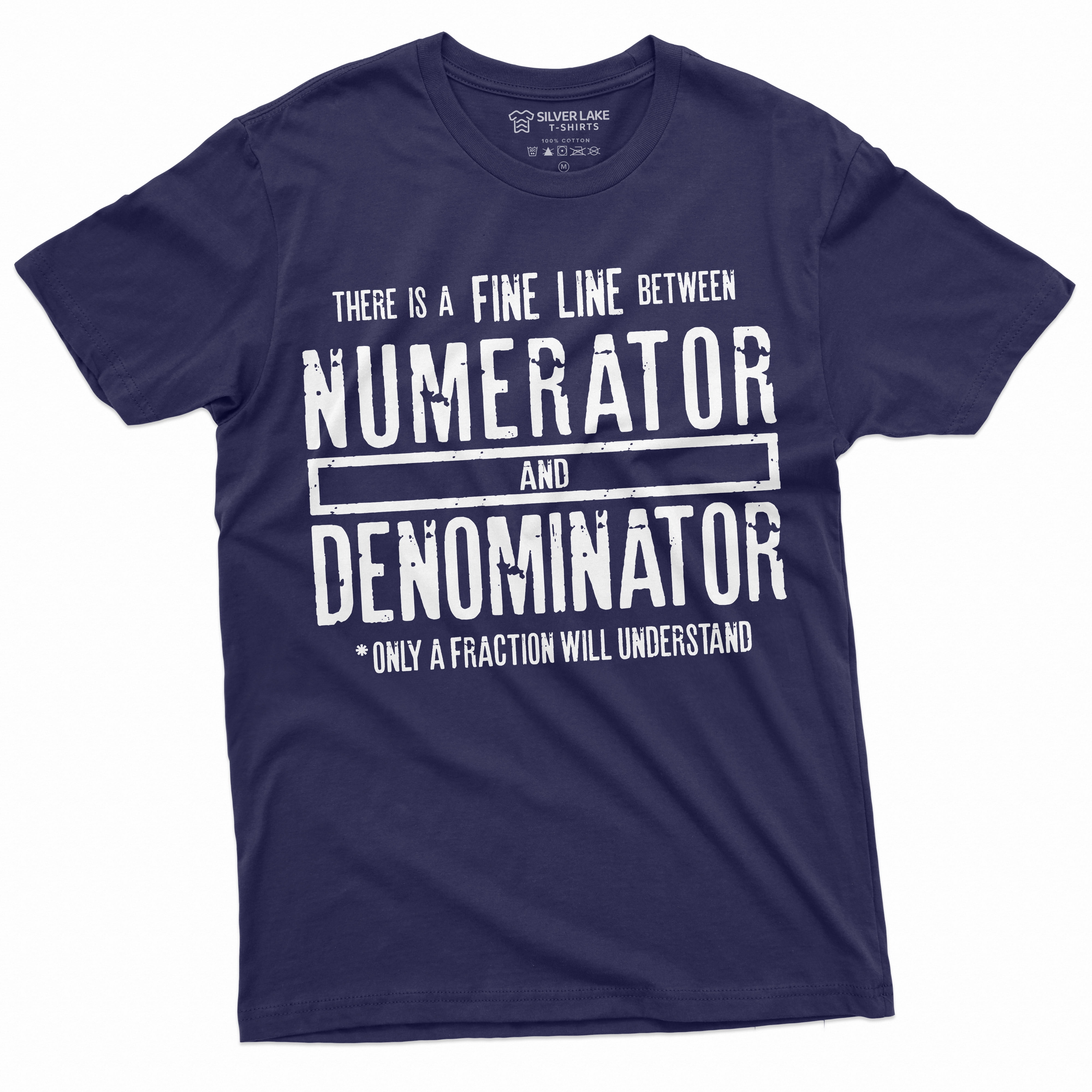 Funny Math Numerator Denominator T-Shirt Mathematics Teacher School ...