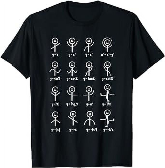 Funny Math Stick Figures Doing Functions T Shirt - Walmart.com