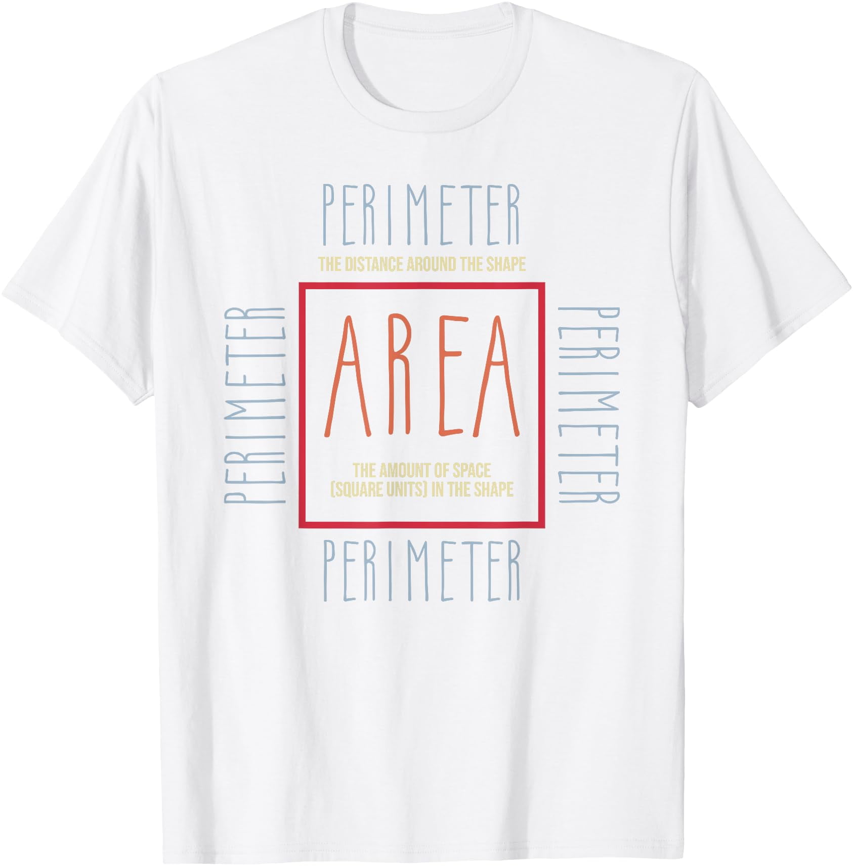 Funny Math Teacher, Area, perimeter, Cool Math, Math Teacher T-Shirt ...