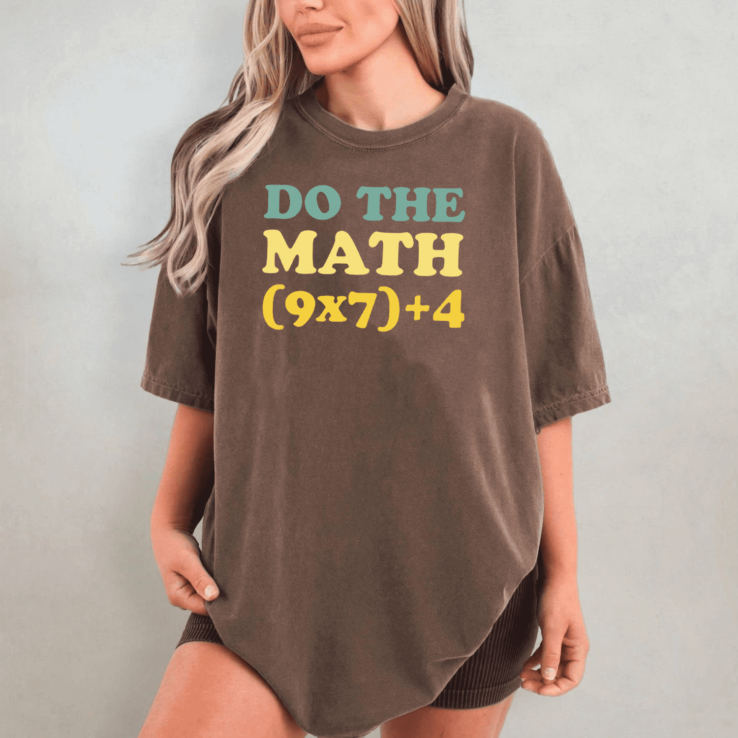 Funny Math Teacher Comfort Color Shirt - Do The Math (9x7)+4 - Retro ...