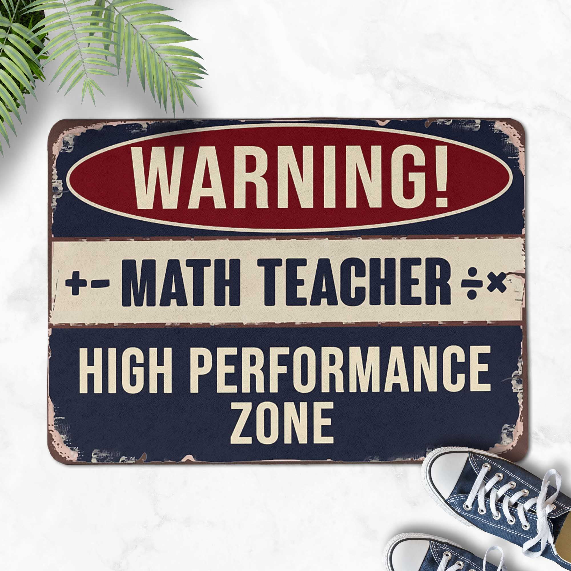 Funny Math Teacher Doormat, Educational Door Mat for Classroom or ...