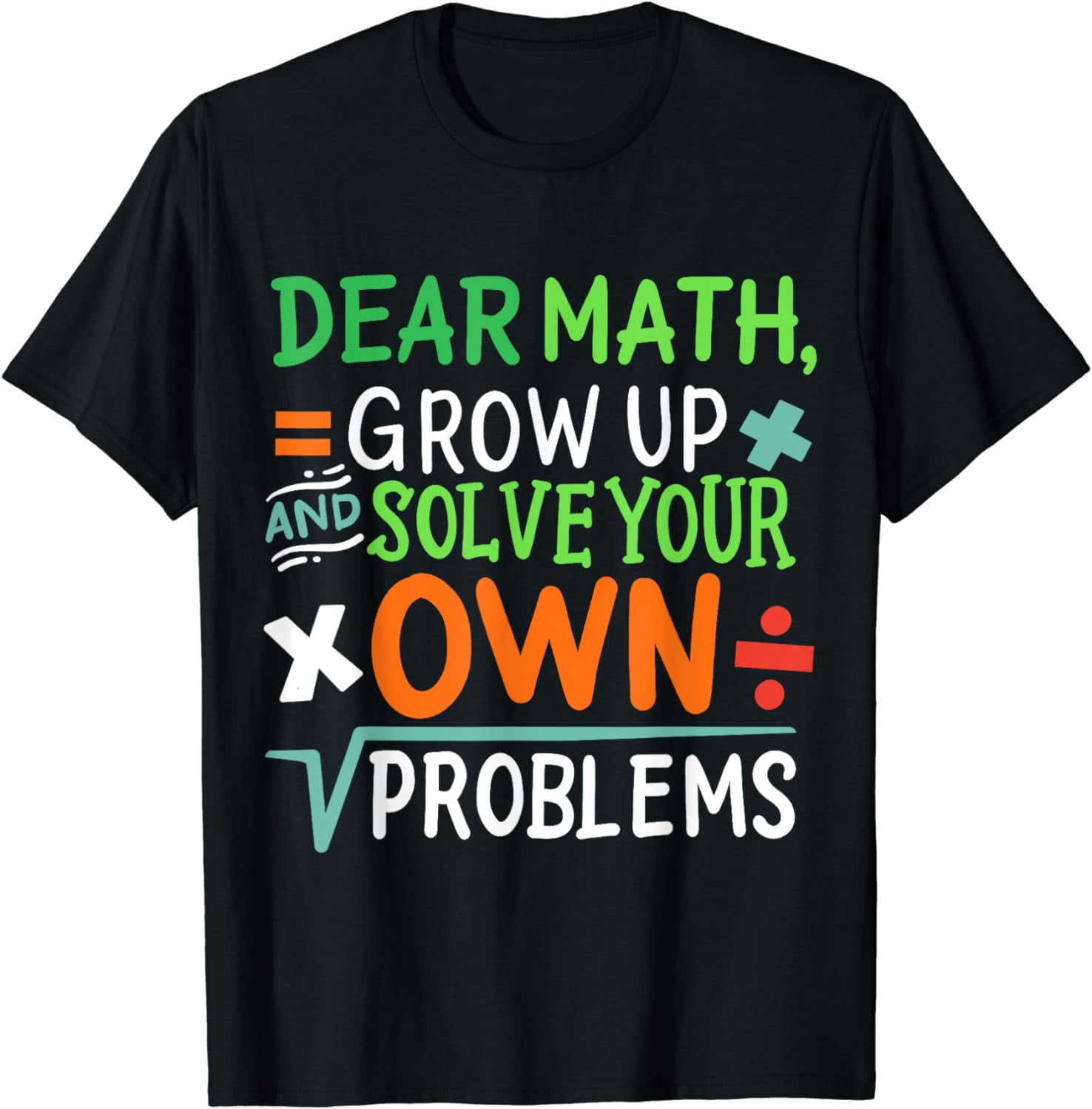 Funny Math Teacher Gift Math Lover Student T-Shirt - Walmart.com