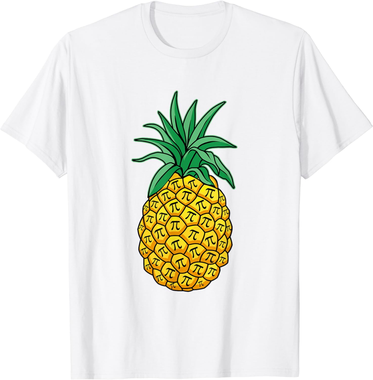Funny Math Teacher Hawaiian Tee Pineapple Pi Day Symbol T-Shirt ...
