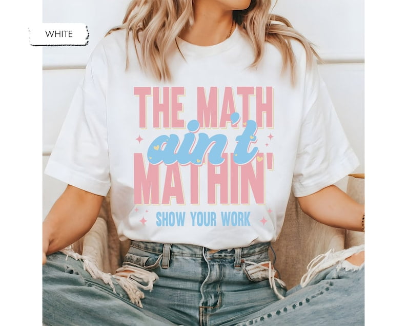 Funny Math Teacher Shirt, The Math Ain't Mathin Meme Shirt, Show Your ...