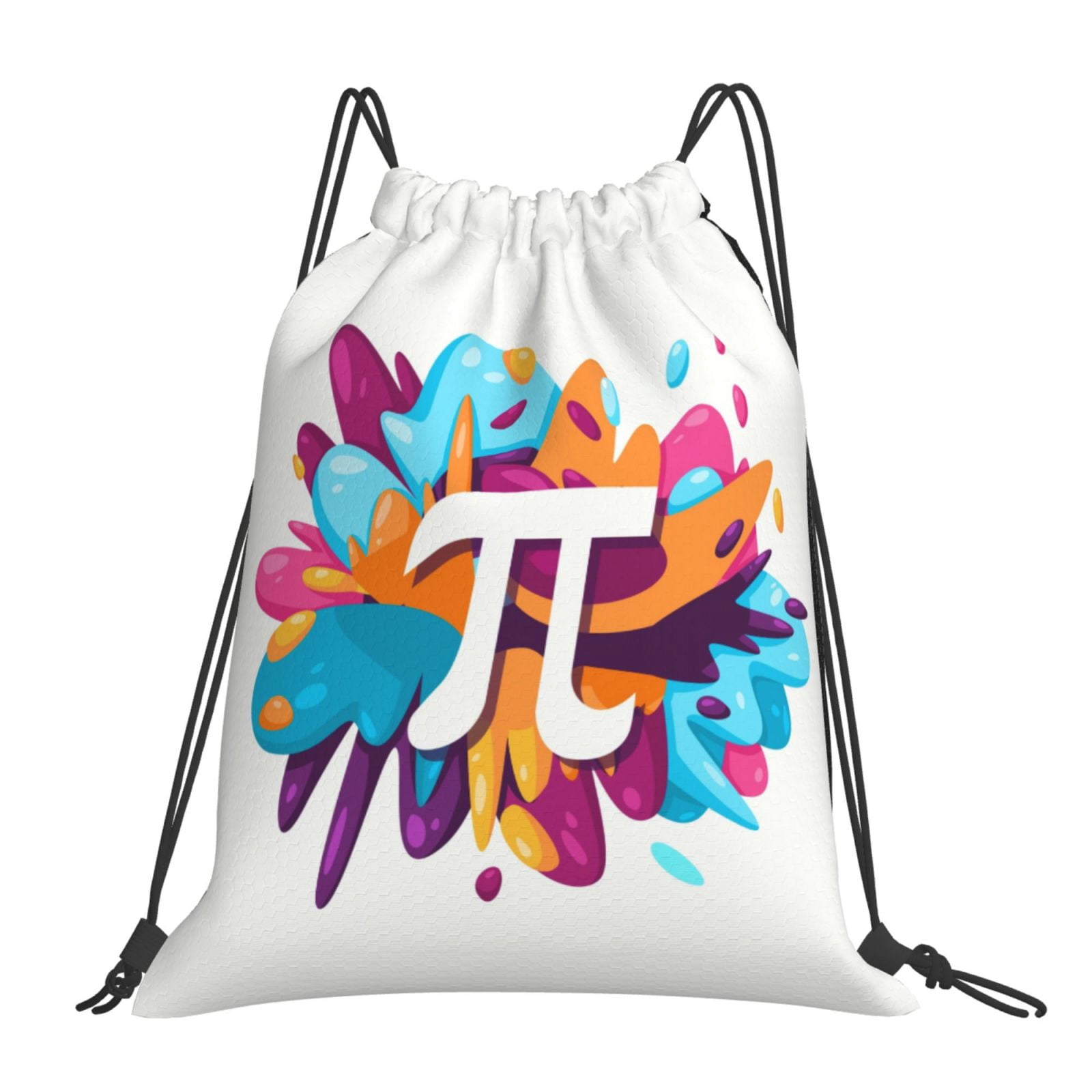 Funny Mathematical Happy Pi Day Drawstring Backpack Waterproof Gym Bag ...