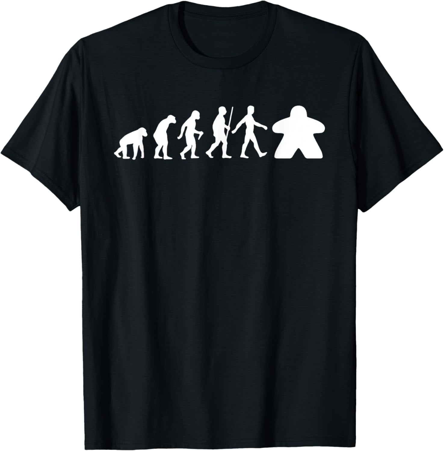 Funny Meeple Design For Men Women Meeple Evolution Lovers T-Shirt ...