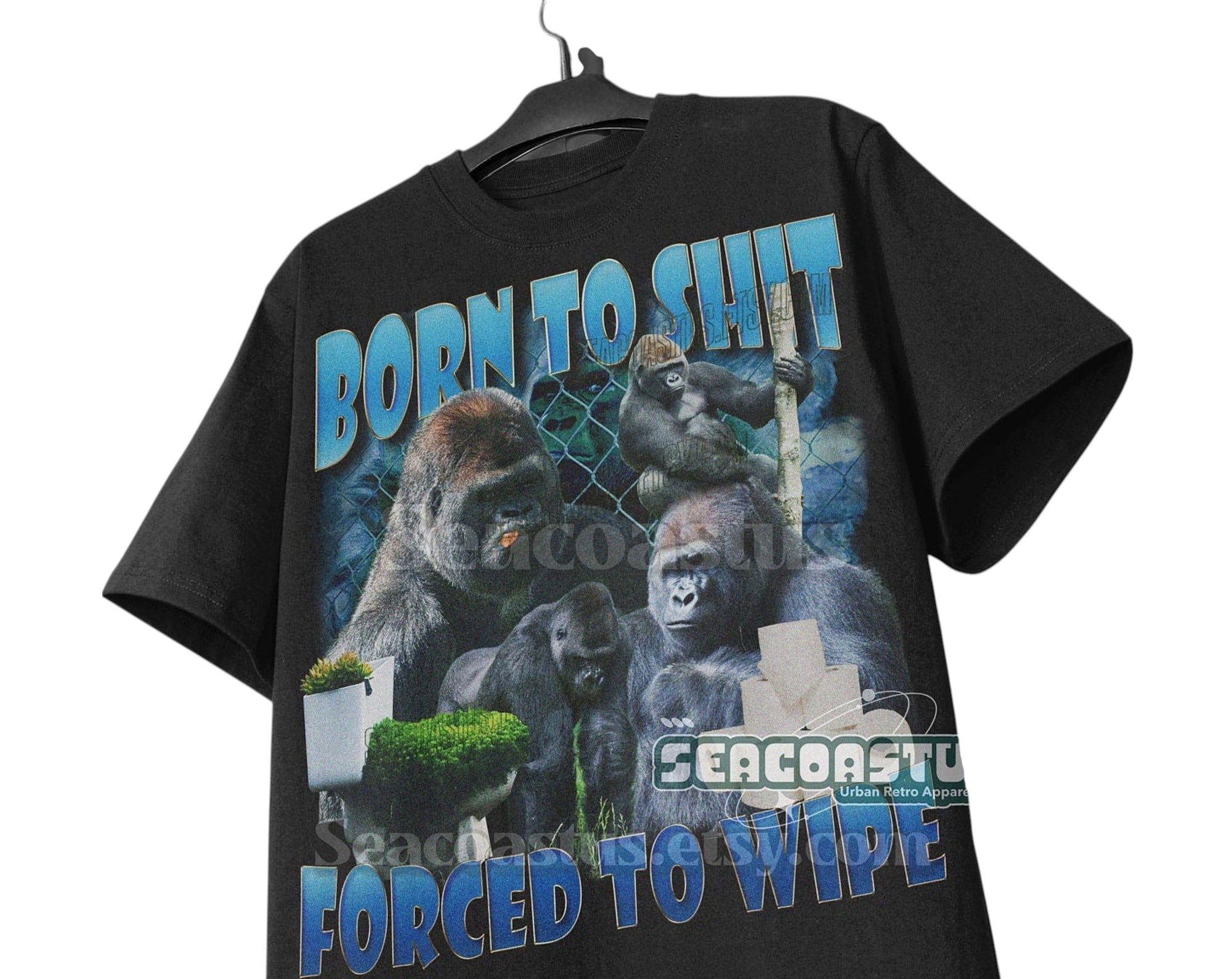 Funny Meme Ape Shirt, Bootleg Vintage 90S T-Shirt, Funny Oversized ...