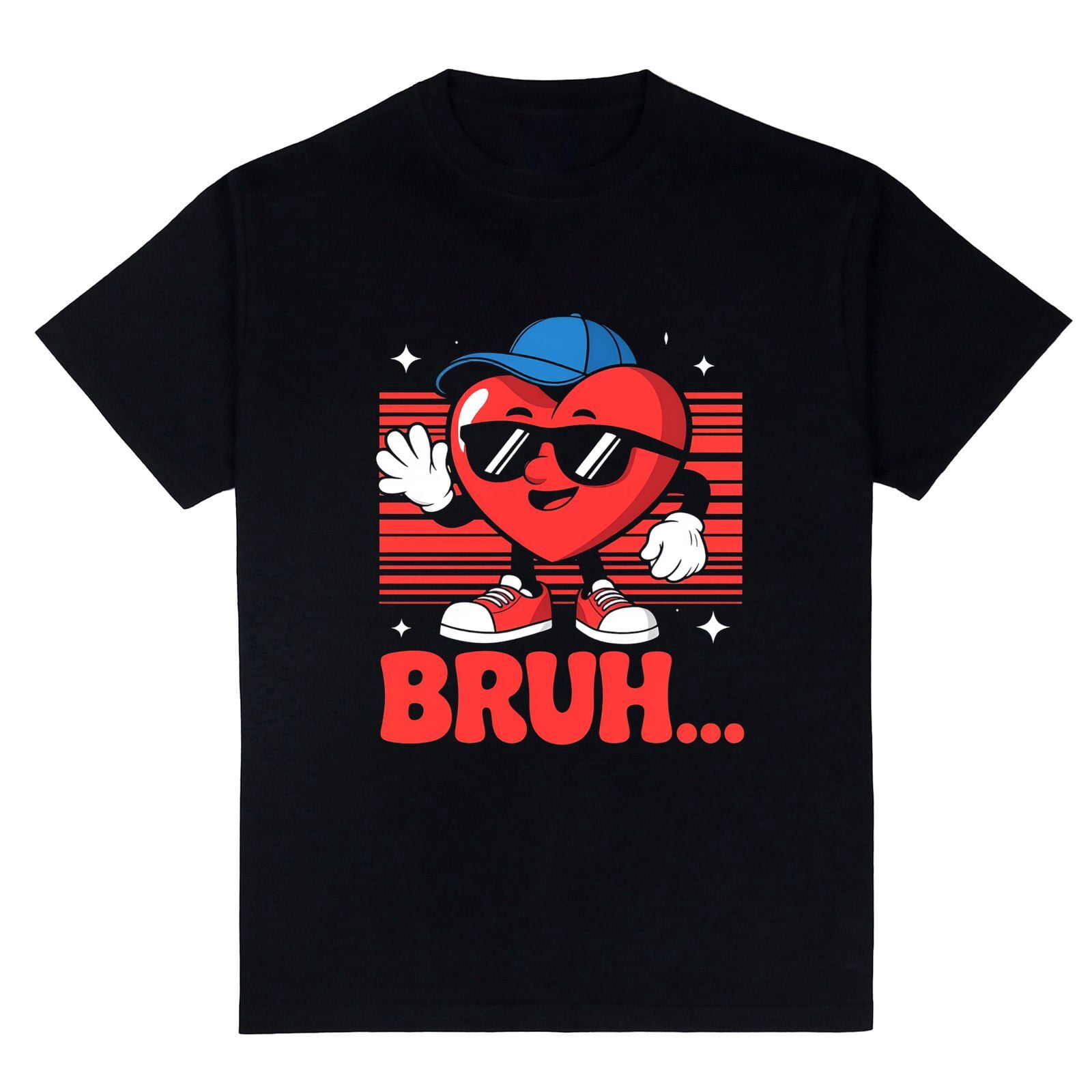 Funny Meme Bruh Valentine Groovy Heart Boy Kid T-Shirt - Walmart.com