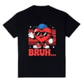 Funny Meme Bruh Valentine Groovy Heart Boy Kid T-Shirt - Walmart.com