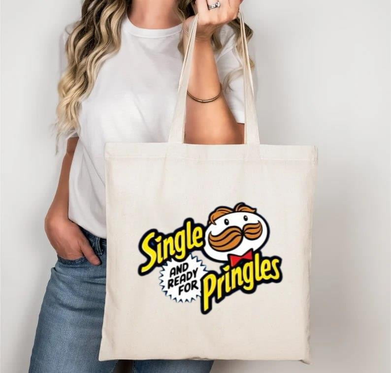 Funny Meme Single Pringles Snack Chips Food Joke Potato Tote Bag, a ...