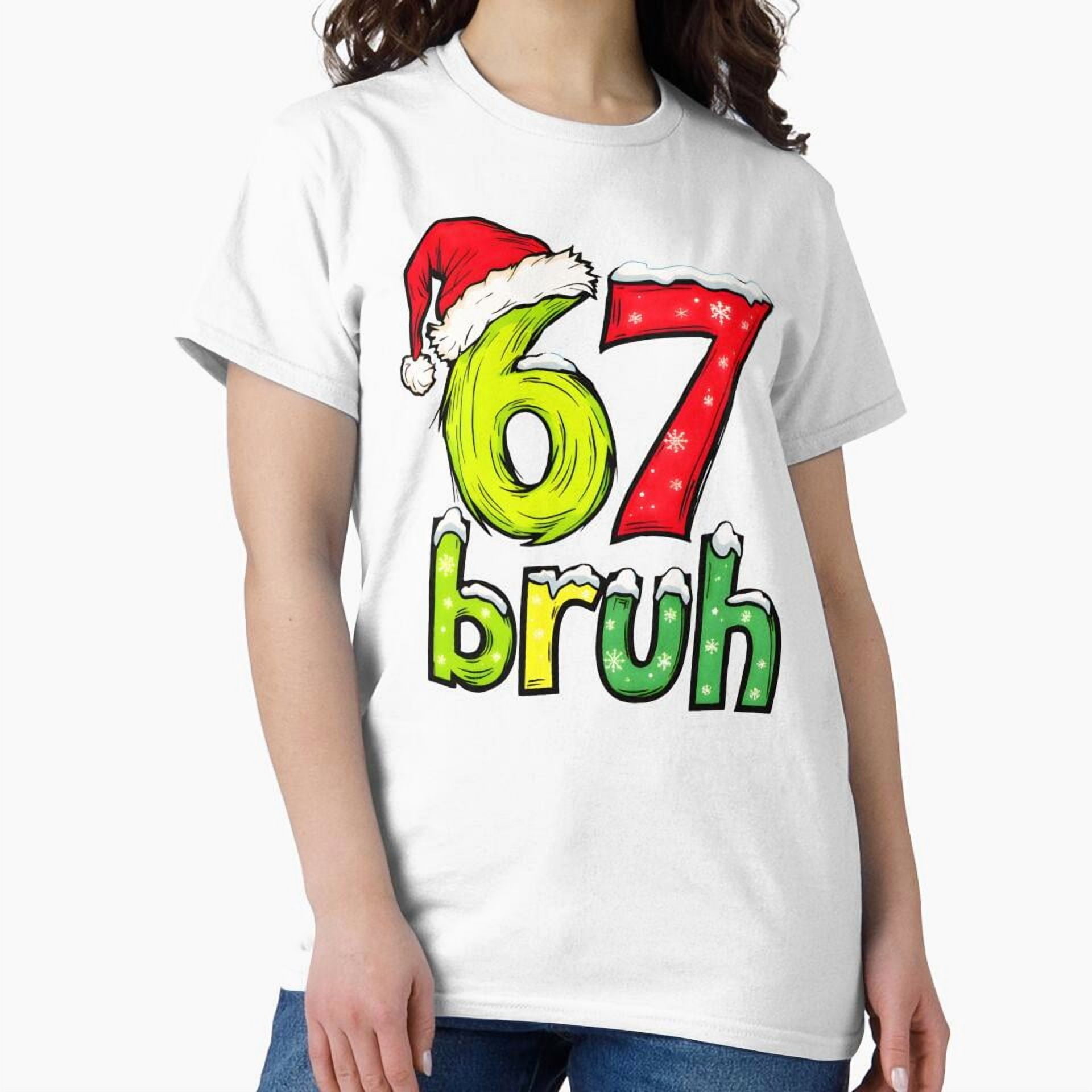 Funny Meme Six Seven Bruh Claus Brainrot Lover Art Unisex T-Shirt up to ...