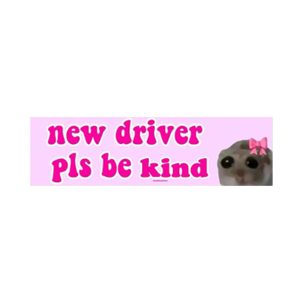 Funny Meme Sticker Self Adhesive Learner Driver Sticker Driver Stickers ...