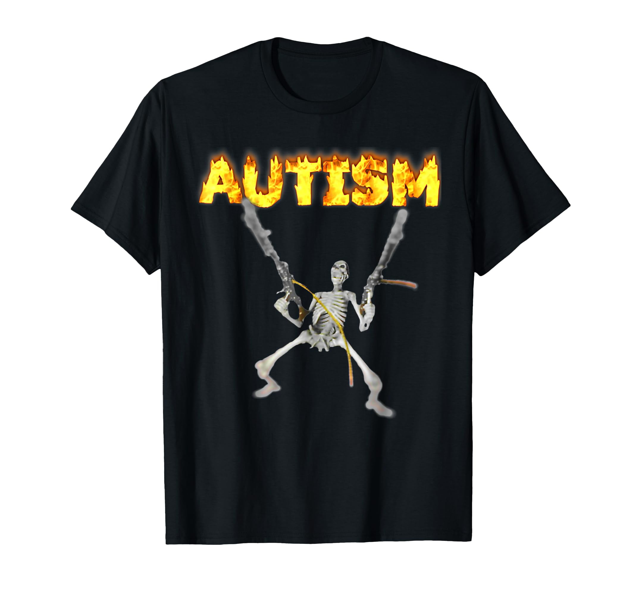 Funny Meme Tees Autism Skeleton Funny Oddly Specific Dank Meme T-Shirt ...