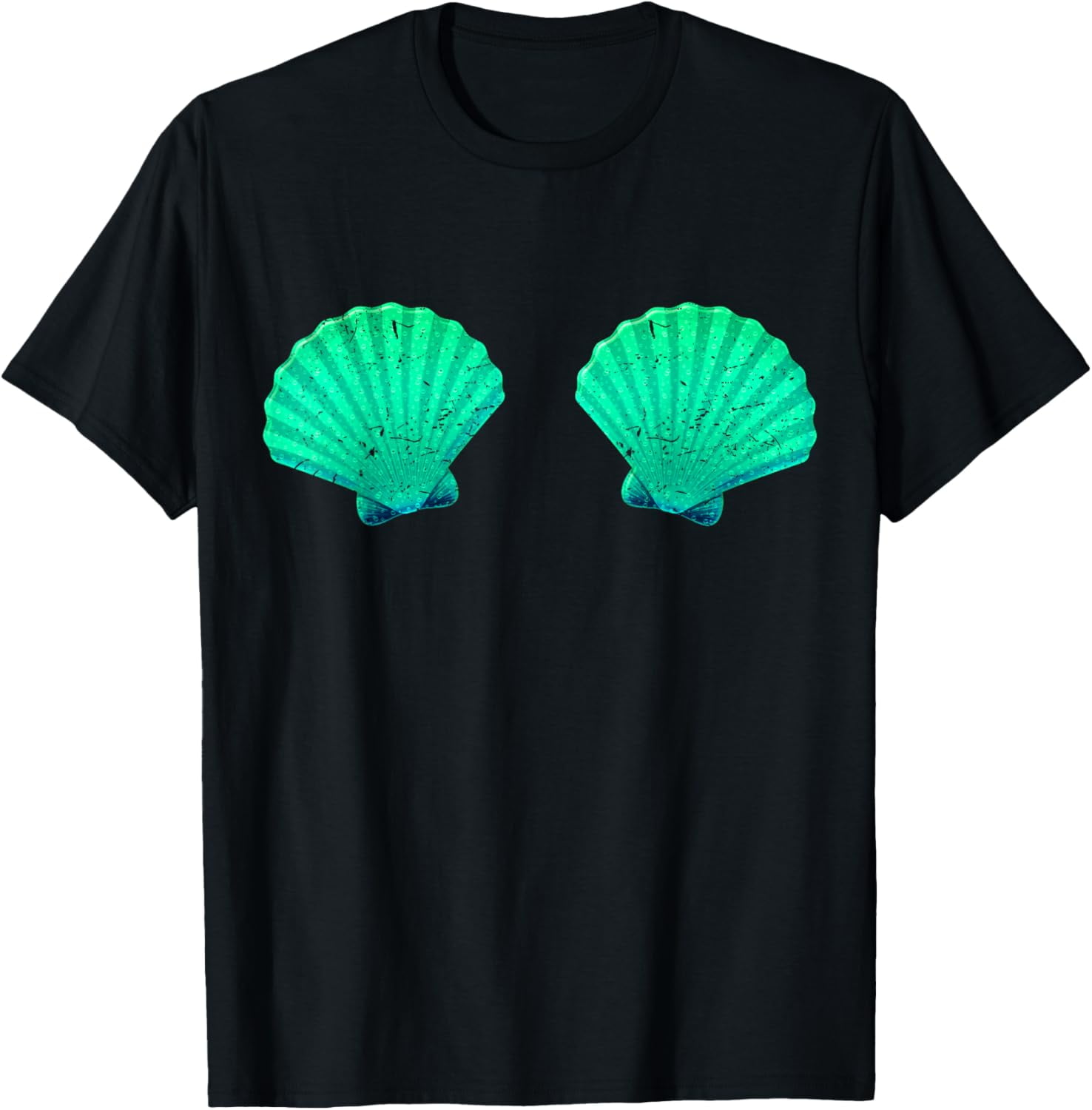 Funny Mermaid Shell Bra Top Festival Seashell Party T-Shirt - Walmart.com