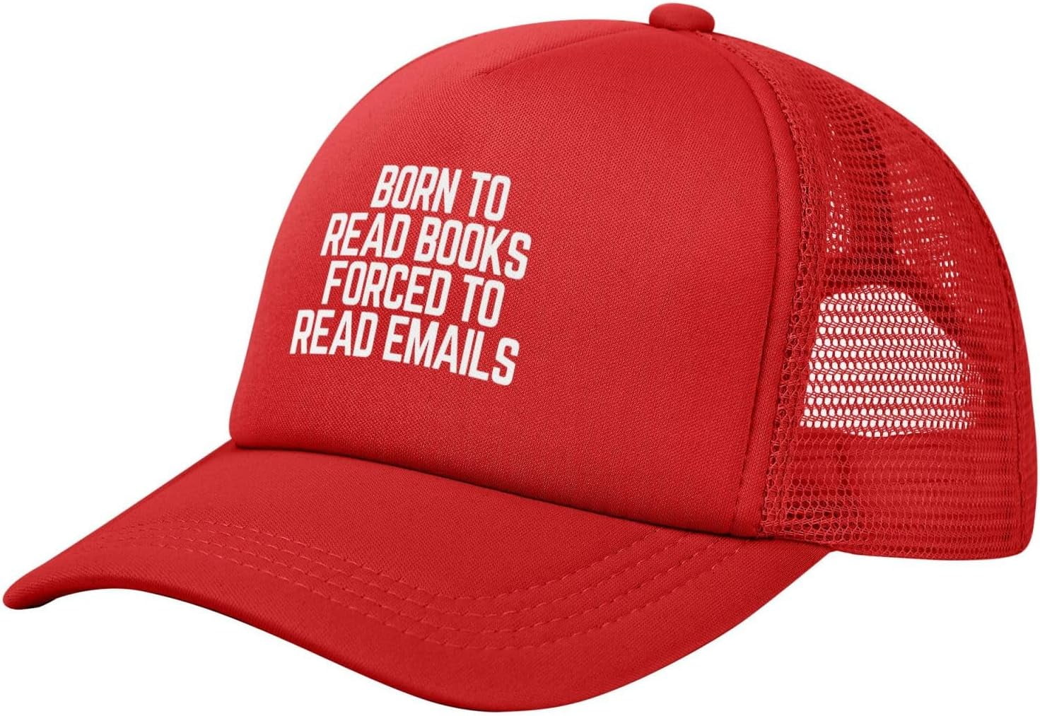 Funny Mesh Cap – Born to Read Books, Forced to Read Emails, Adjustable Black Hat - Walmart.com