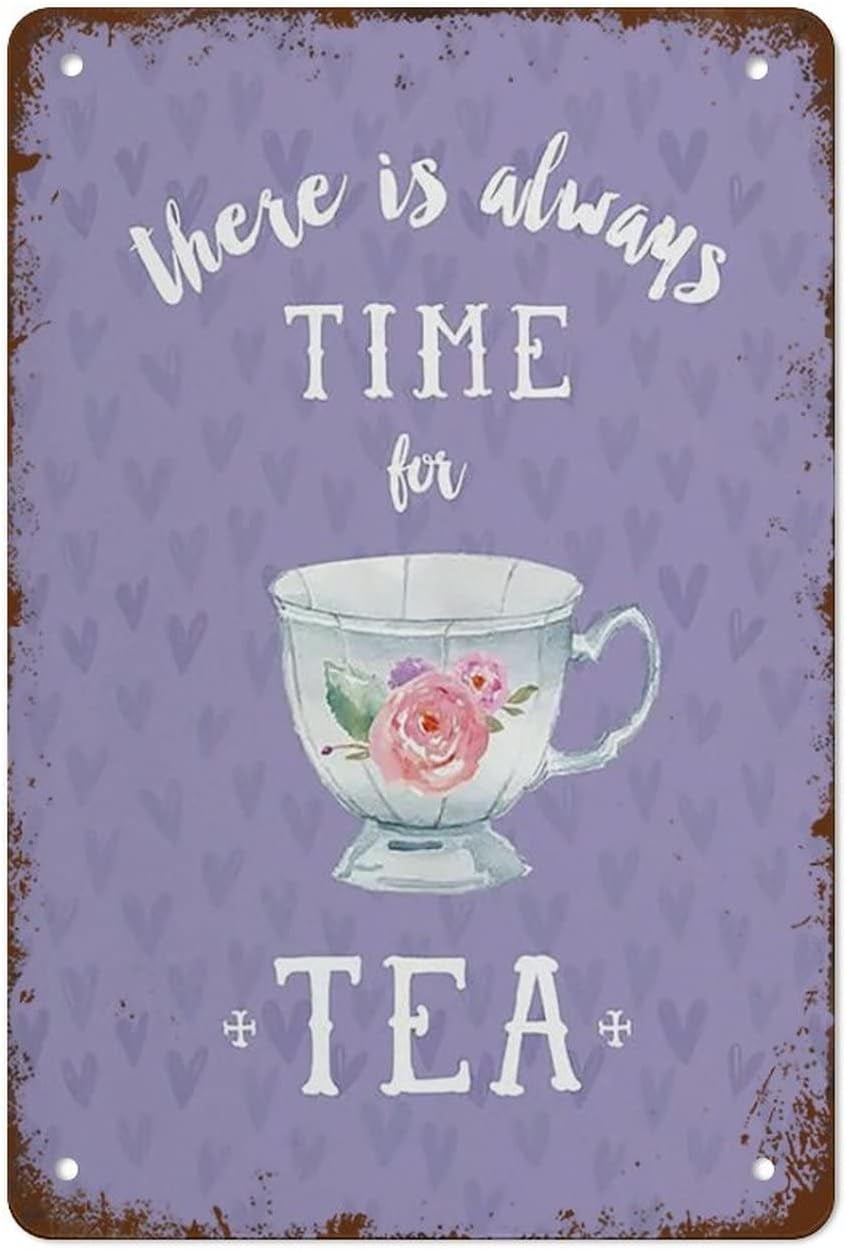 Funny Metal Bathroom Signs Tea Print Cup Kitchen Wall Art Kitchen Print ...