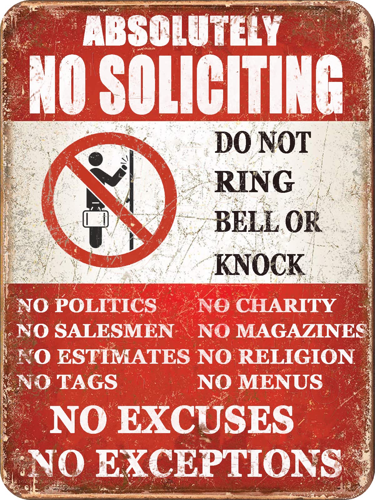 Funny Metal Decor Gift Sign Wall Decor Man Cave Bar "Absolutely No ...