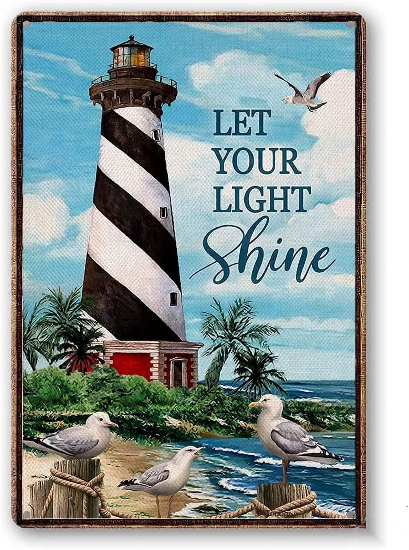 Funny Metal Sign Lake House Wall Art Coffee Tin Signs Vintage Kitchen ...