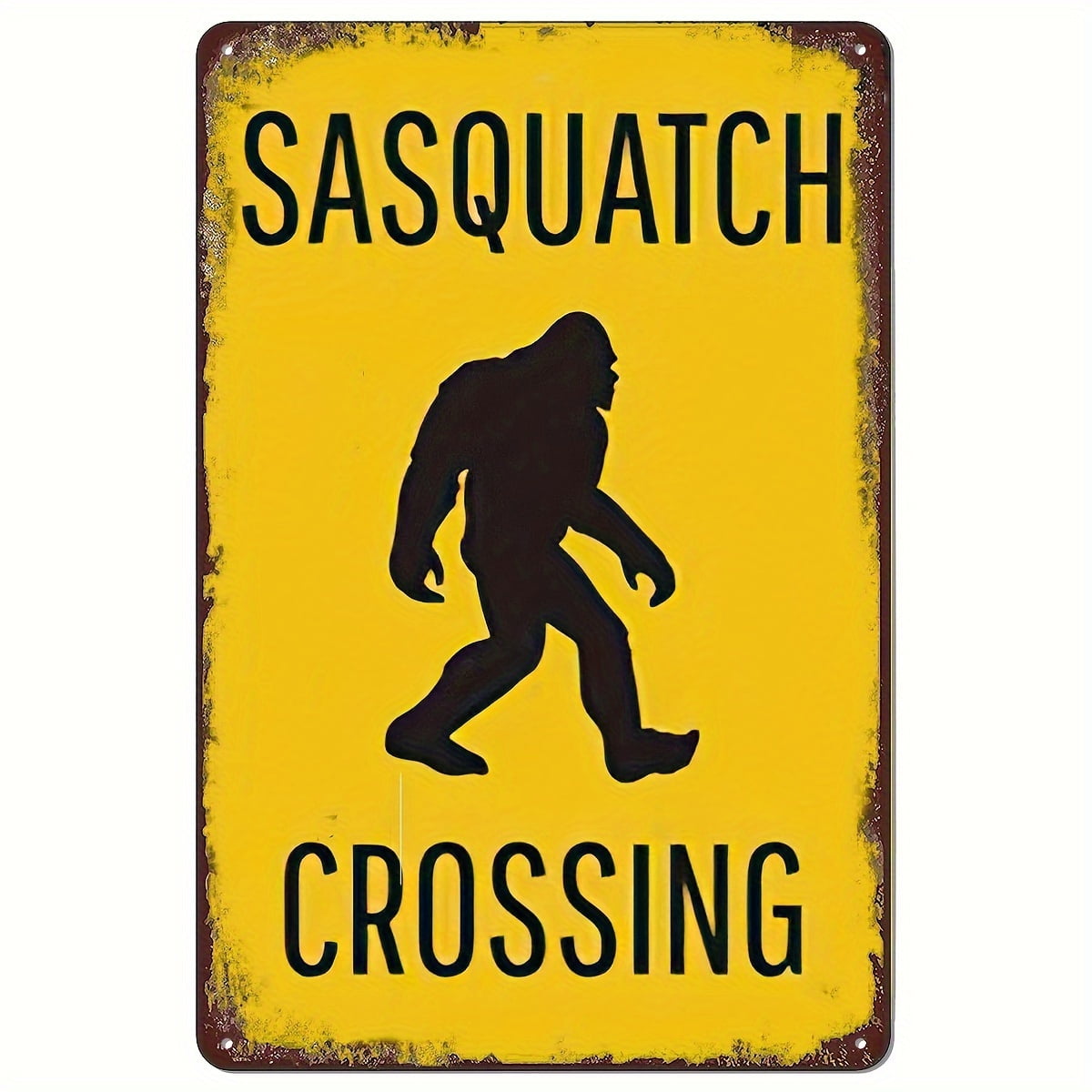 Funny Metal Sign Sheet Signs, Sasquatch Crossing, Outdoor Home Wall ...