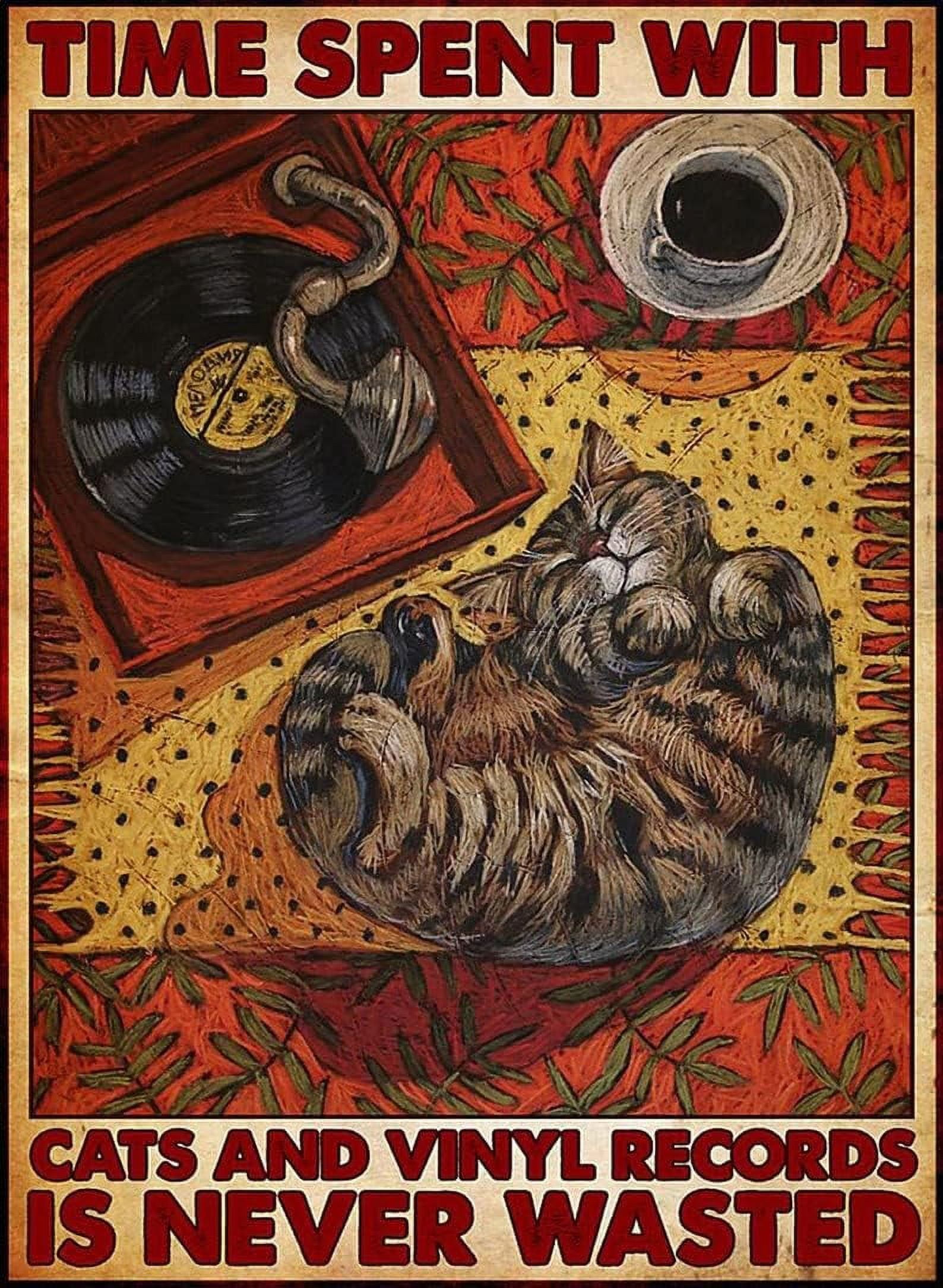 Funny Metal Signs for Outdoors Metal Sign Time Spent With Cats And ...