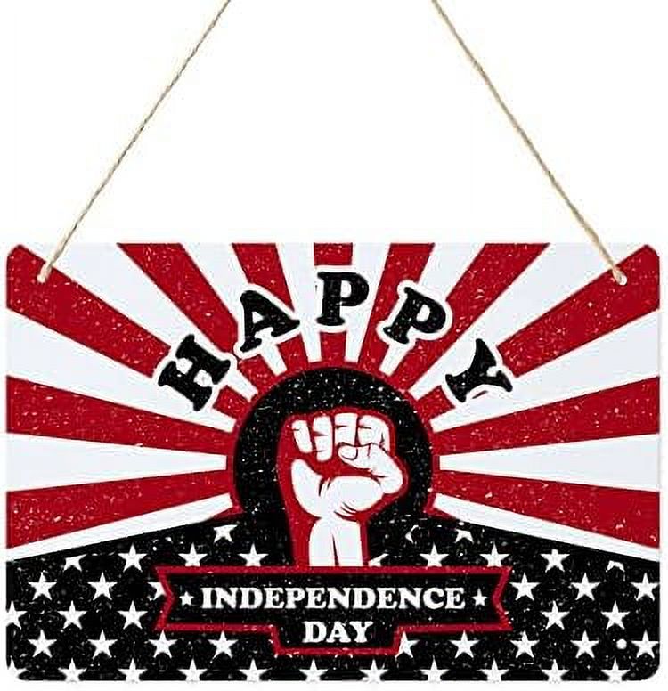 Funny Metal Signs, Tin Painting Sign - Happy Independence Day Power ...