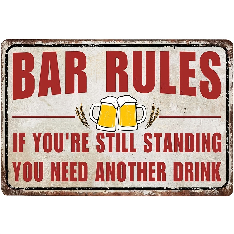 Funny Metal Signs Vintage Bar Tin Signs Cheers Wall Decor 12X8 inch ...