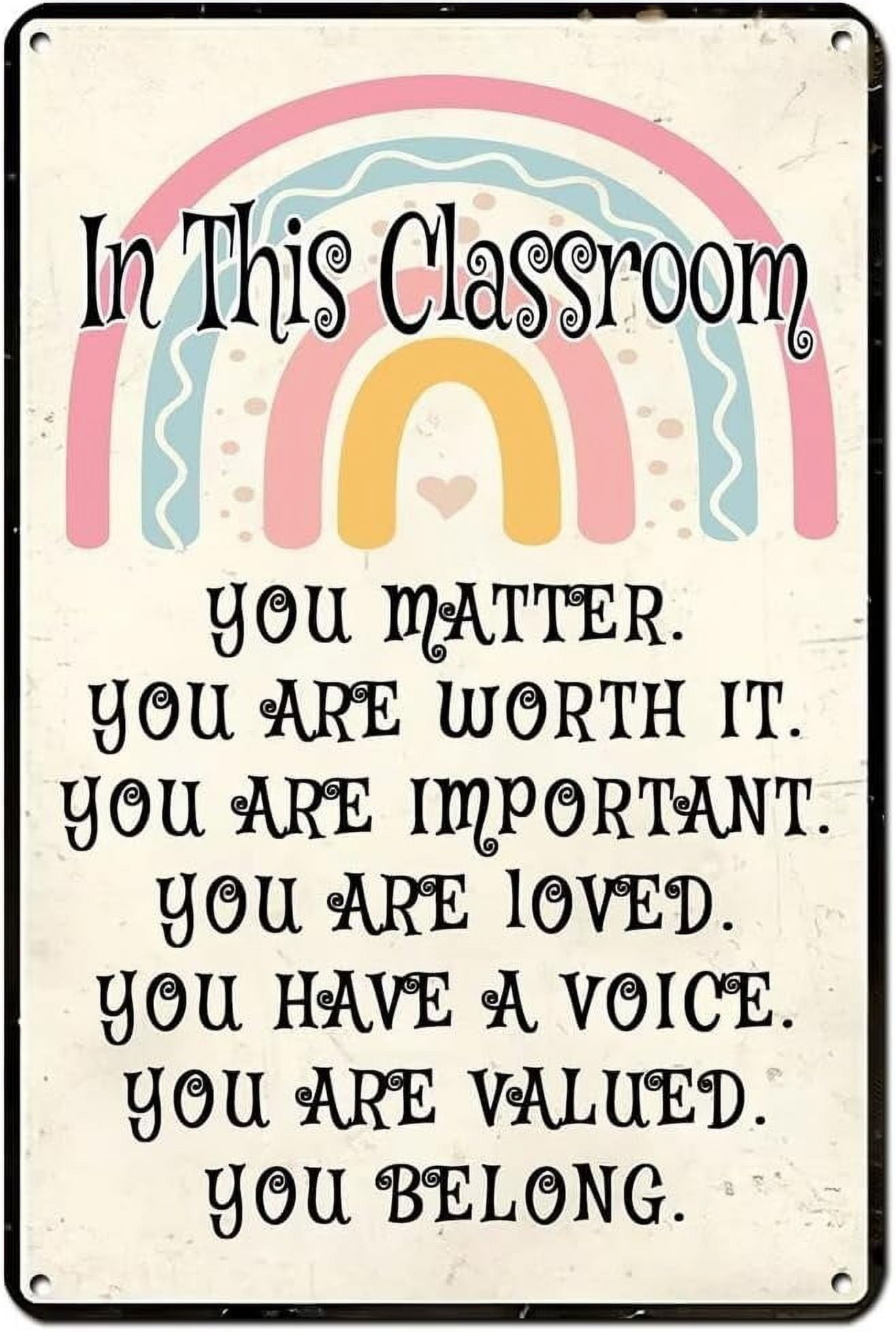 Funny Metal Tin Sign, In This Classroom Poster Decoration for School ...