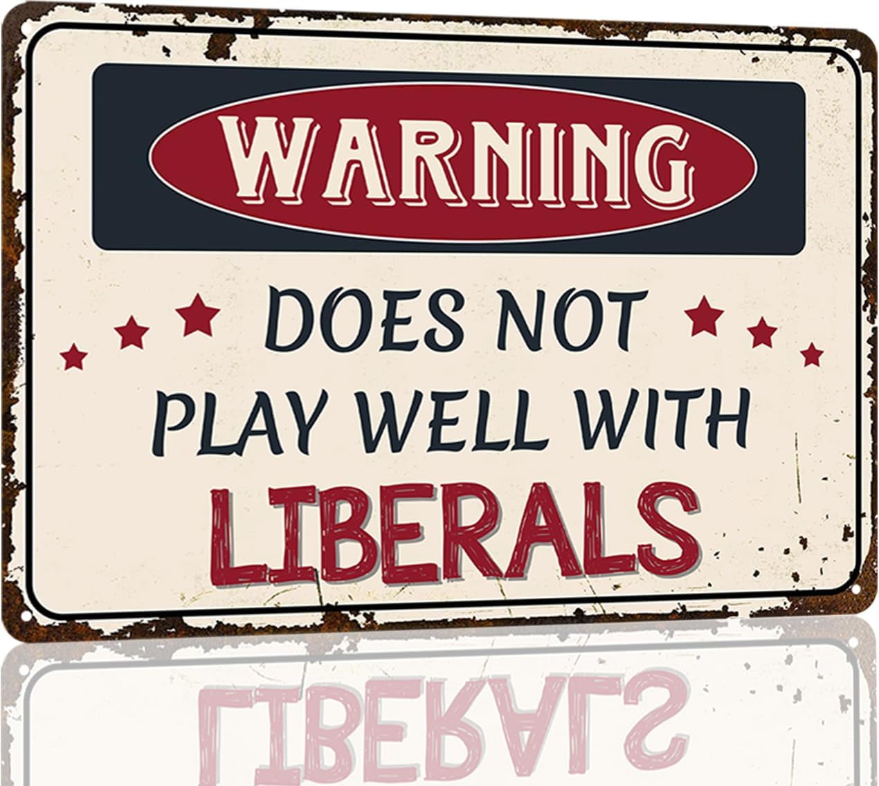 Funny Metal Tin Sign No Stupid People Signs Warning Tin Signs No Stupid ...