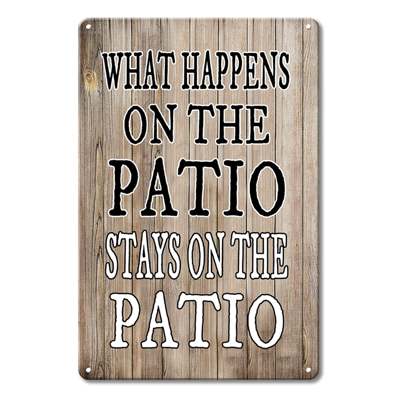 Funny Metal Tin Sign Patio Porch Signs Patio Decorations Outdoor ...