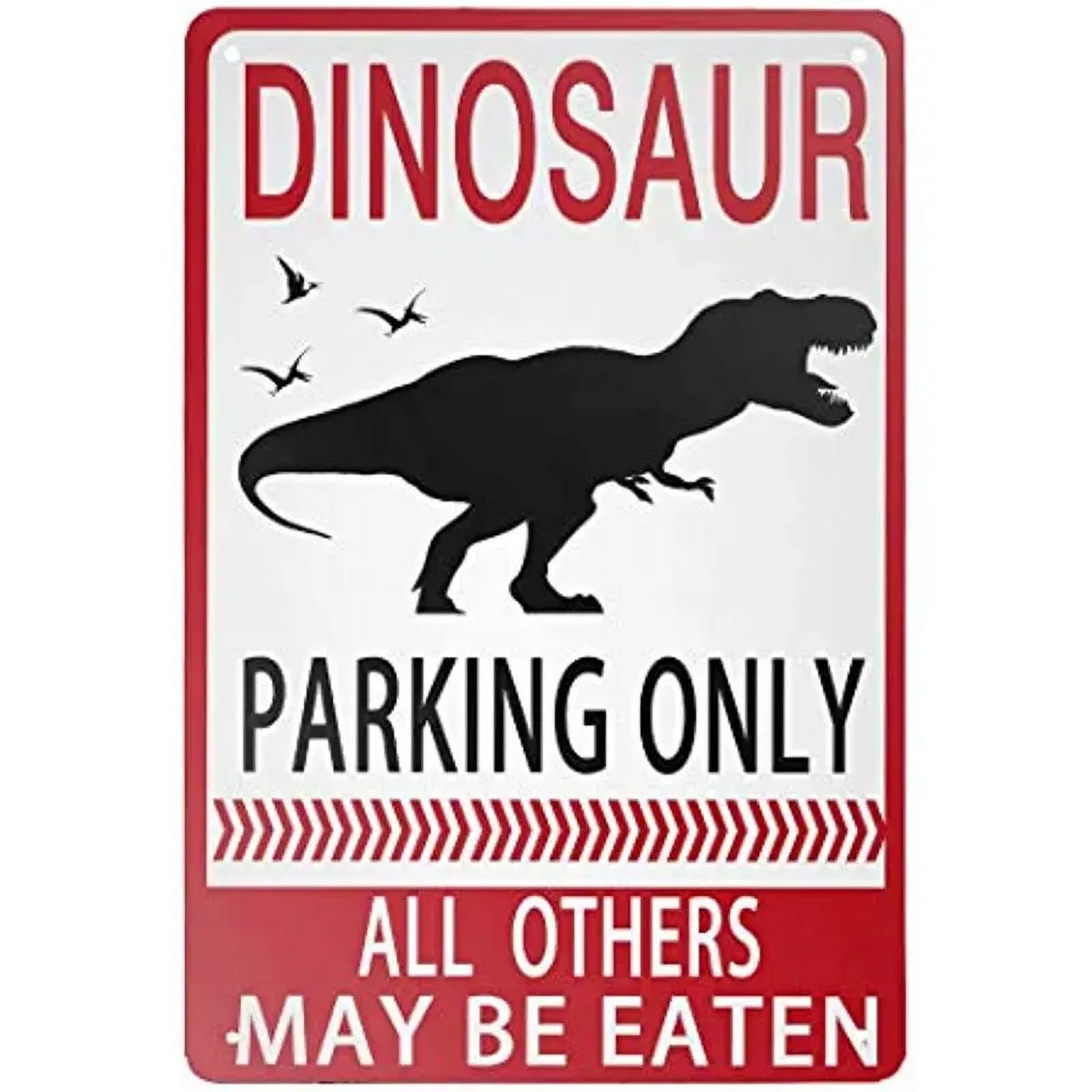 Funny Metal Tin Sign Retro Vintage Dinosaur Parking Only Aluminum Sign ...