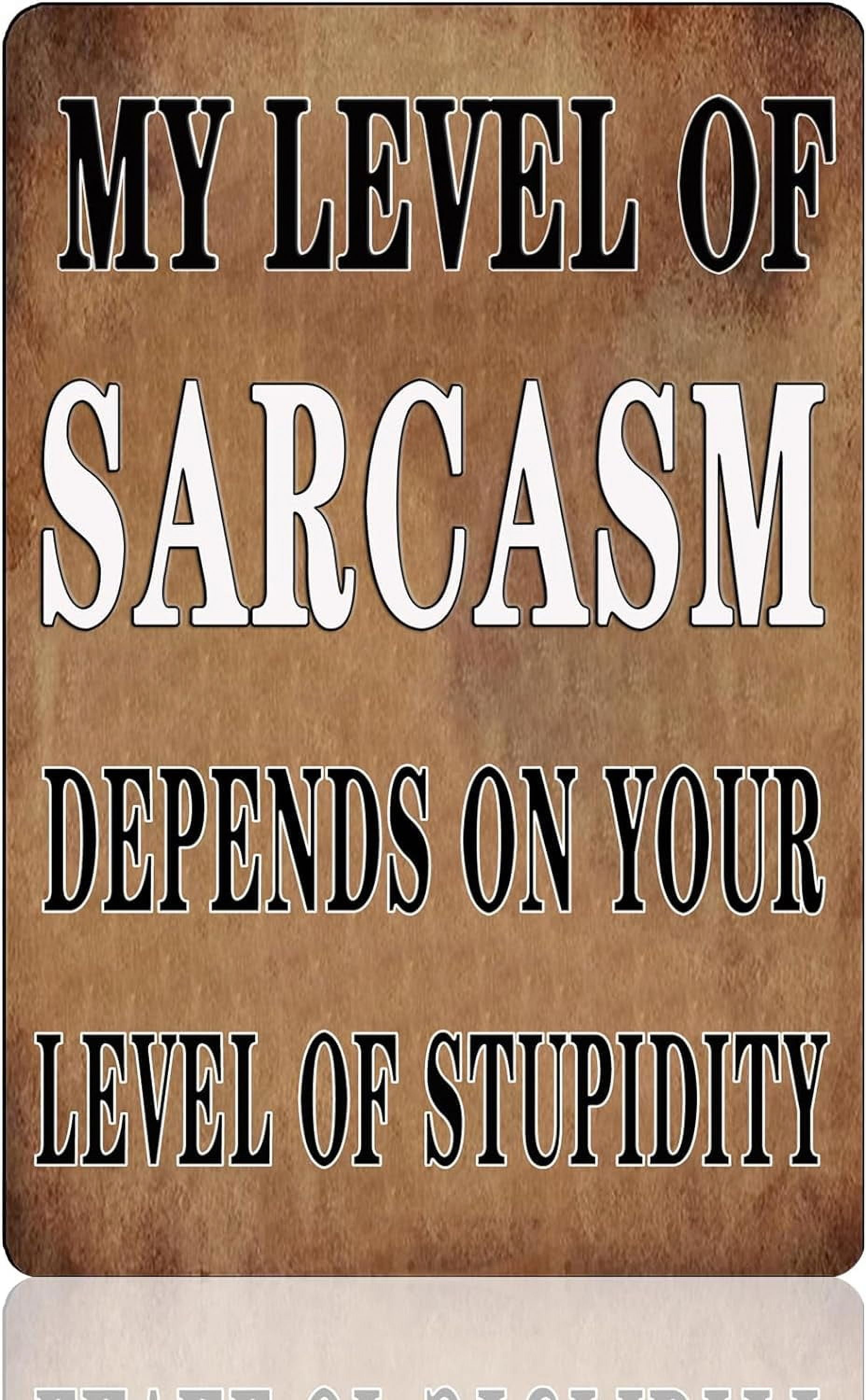 Funny Metal Tin Sign No Stupid People Signs Warning Tin Signs No Stupid ...