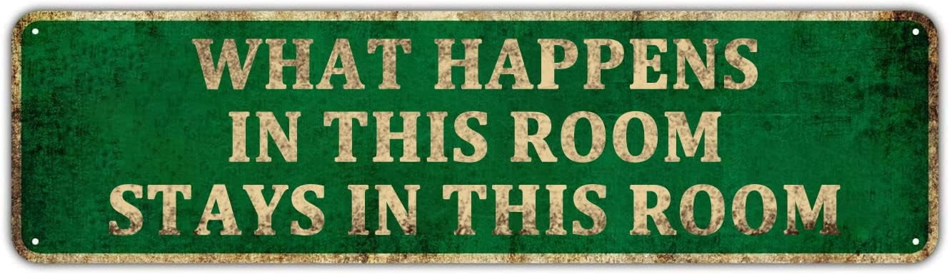 Funny Metal Tin Sign Wall Decor Man Cave Bar Home Bedroom Door - What ...