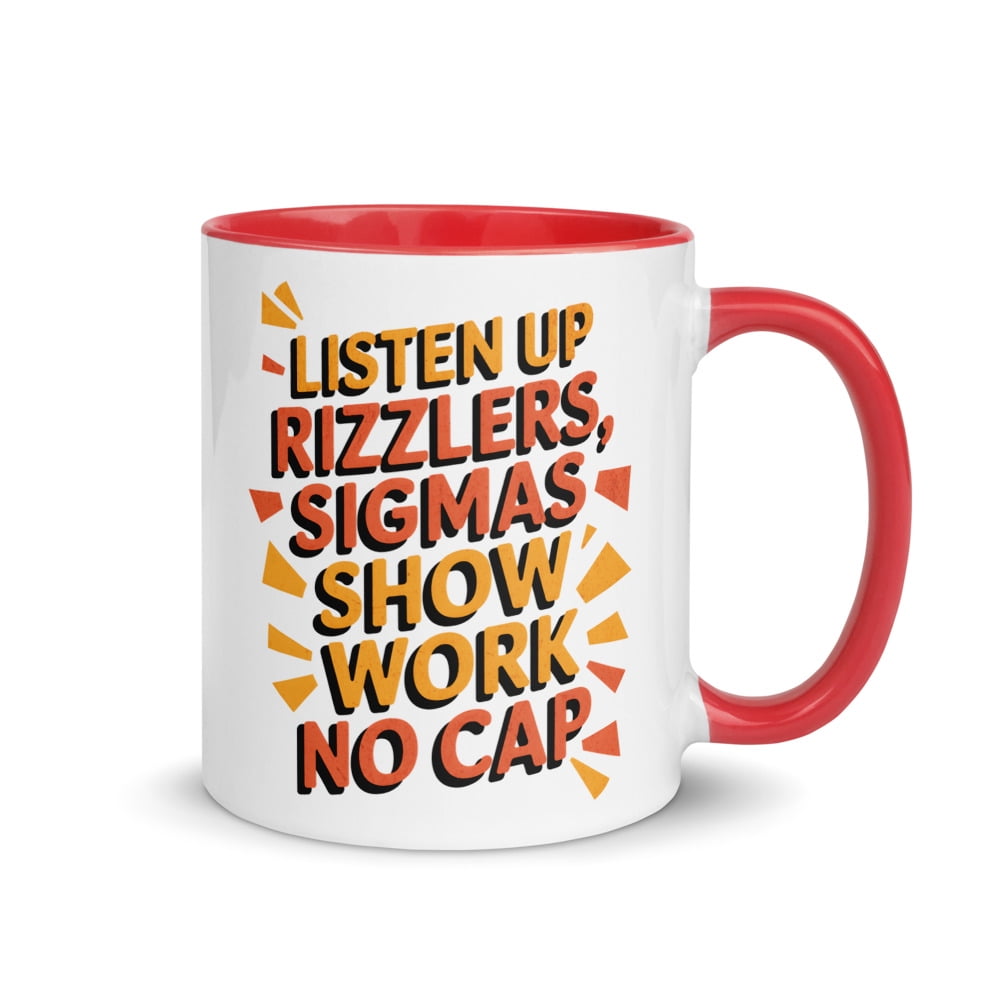 Funny Middle School Math Teacher Gen Alpha Mug with Color Inside ...