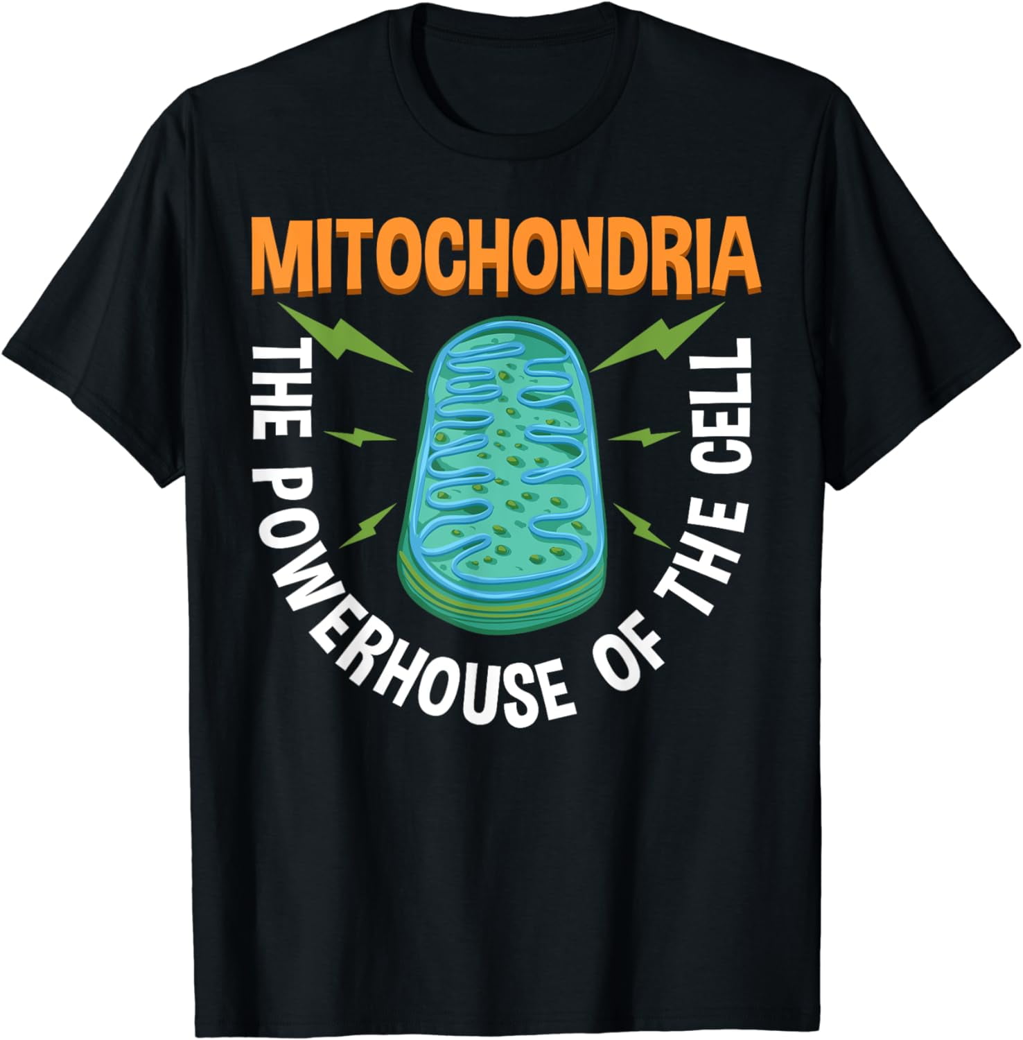 Funny Mitochondria Powerhouse Of The Cell Science Biology T-Shirt ...