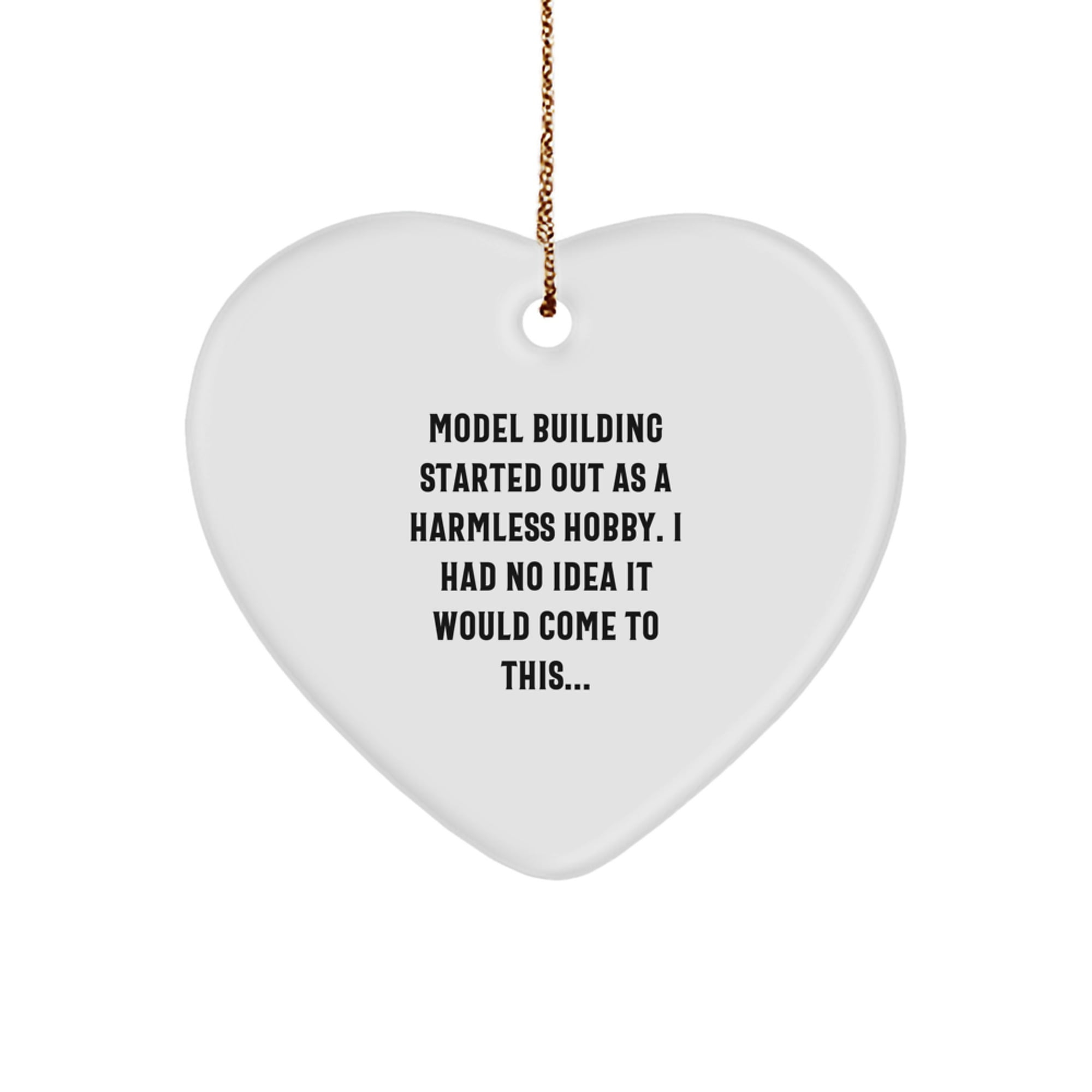 Funny Model Building Gifts Heart Ornament for Christmas, Gifts from ...