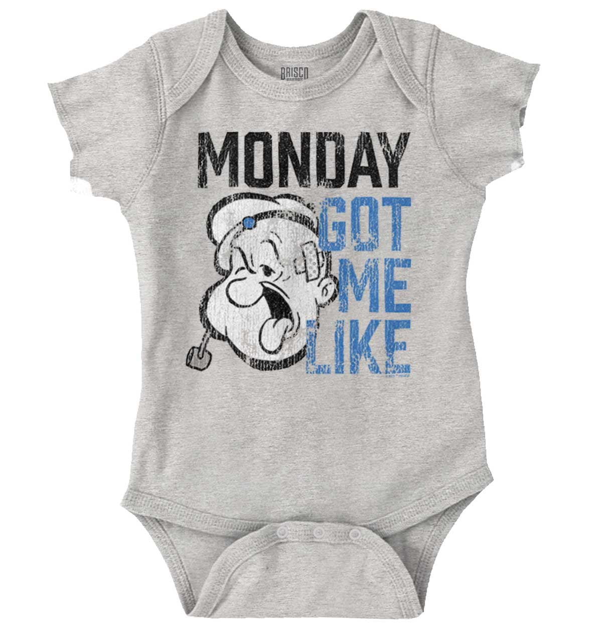 Funny Monday Got Me Like Popeye Mood Romper Boys or Girls Infant Baby ...