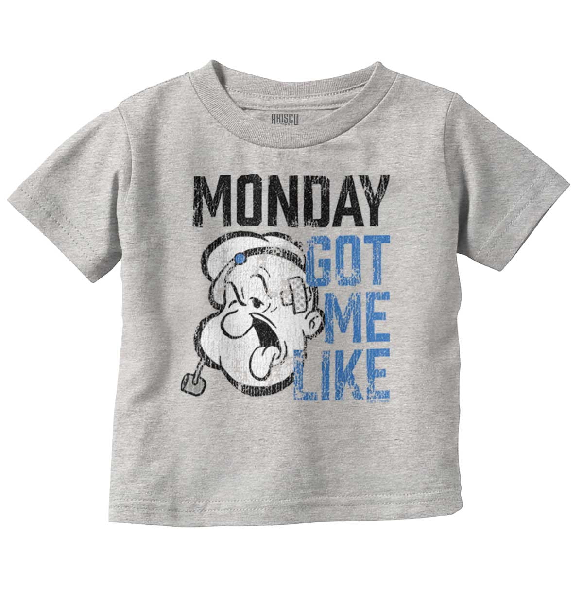 Funny Monday Got Me Like Popeye Mood Toddler Boy Girl T Shirt Infant ...